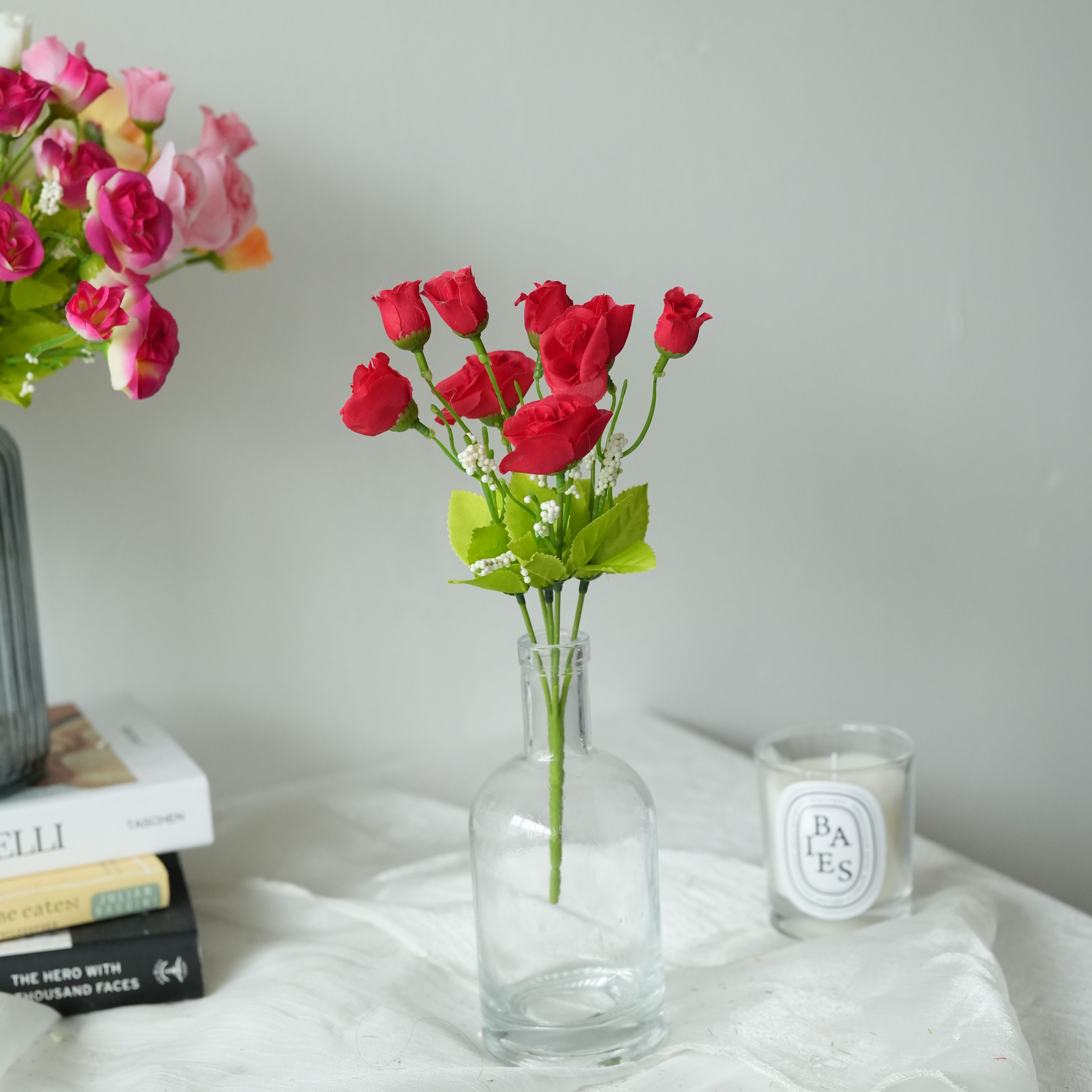 Artificial Tulip With Small Buds Bouquet Fake Vintage Blossom Tulip ...