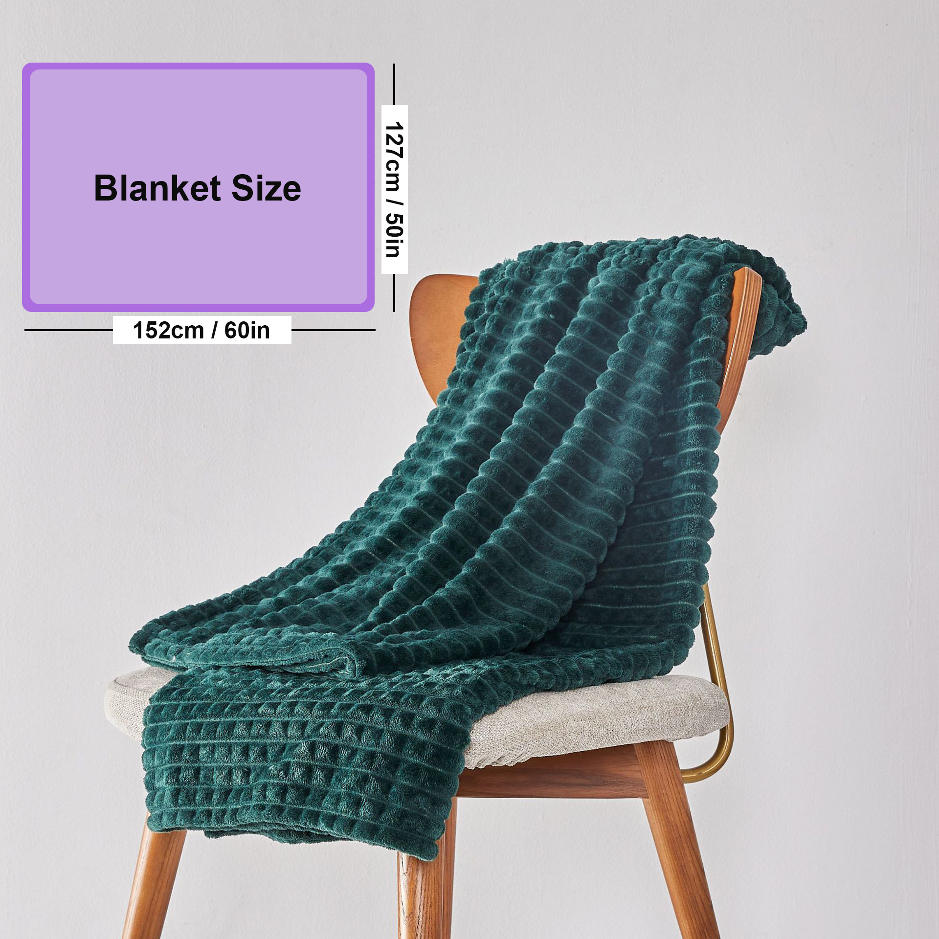 1pc Flannel Plaid Blanket Soft And Comfortable Throw Blanket For Office ...