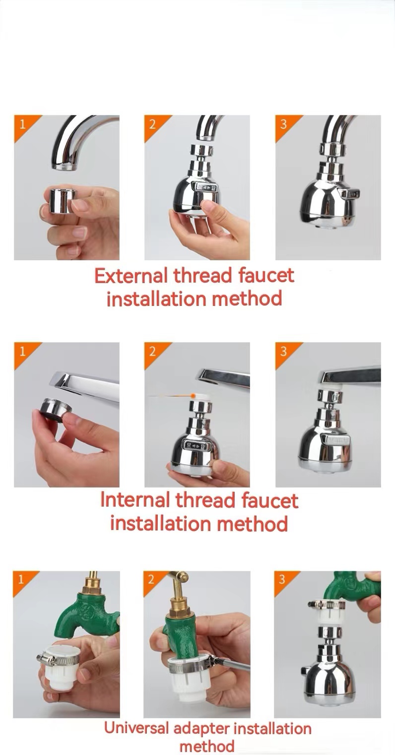 Upgrade Kitchen Faucet 360° Rotatable Water saving Sprayer - Temu