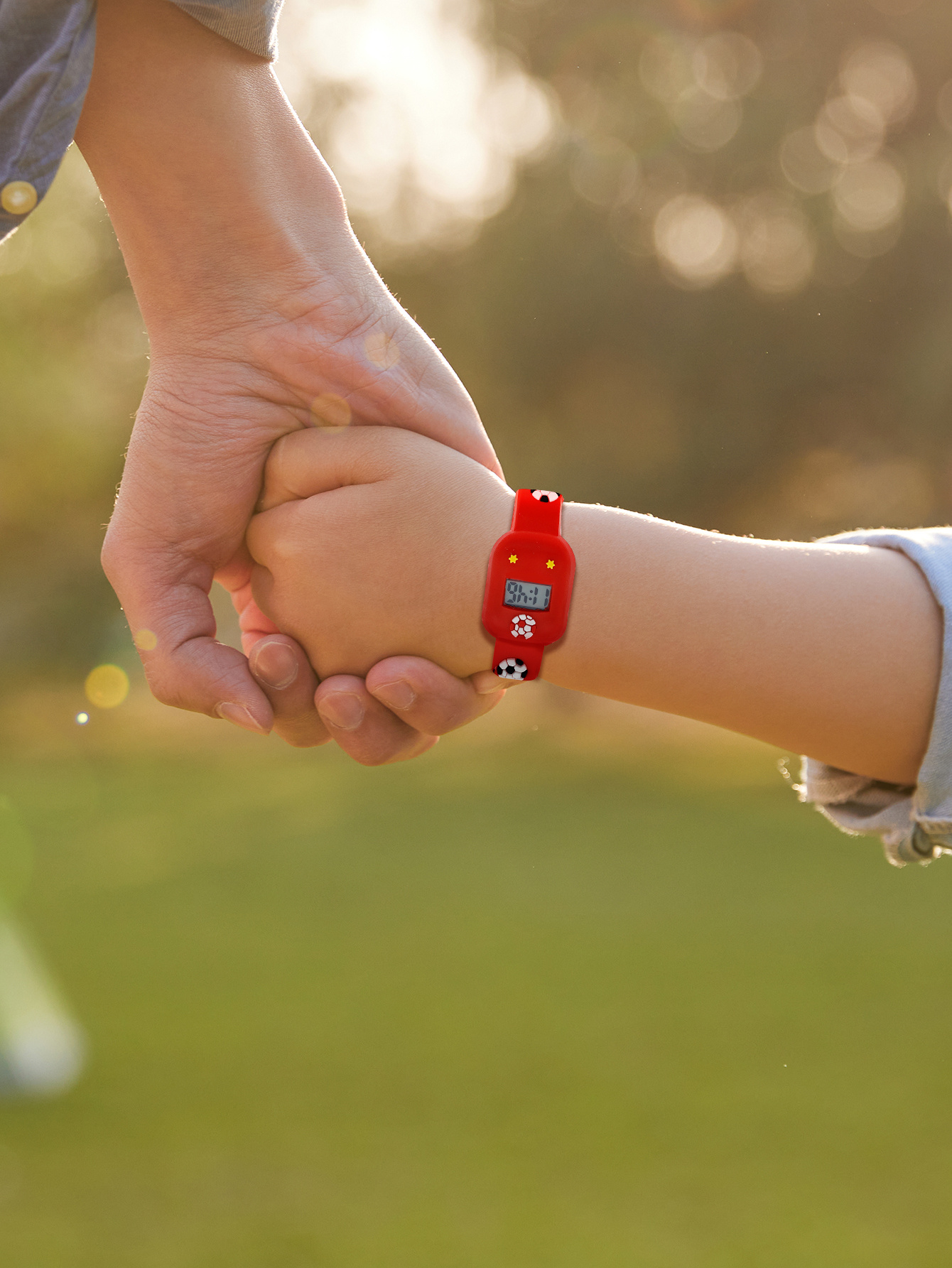 Boys Cartoon Soccer Electric Watch Rubber Cute Children's - Temu