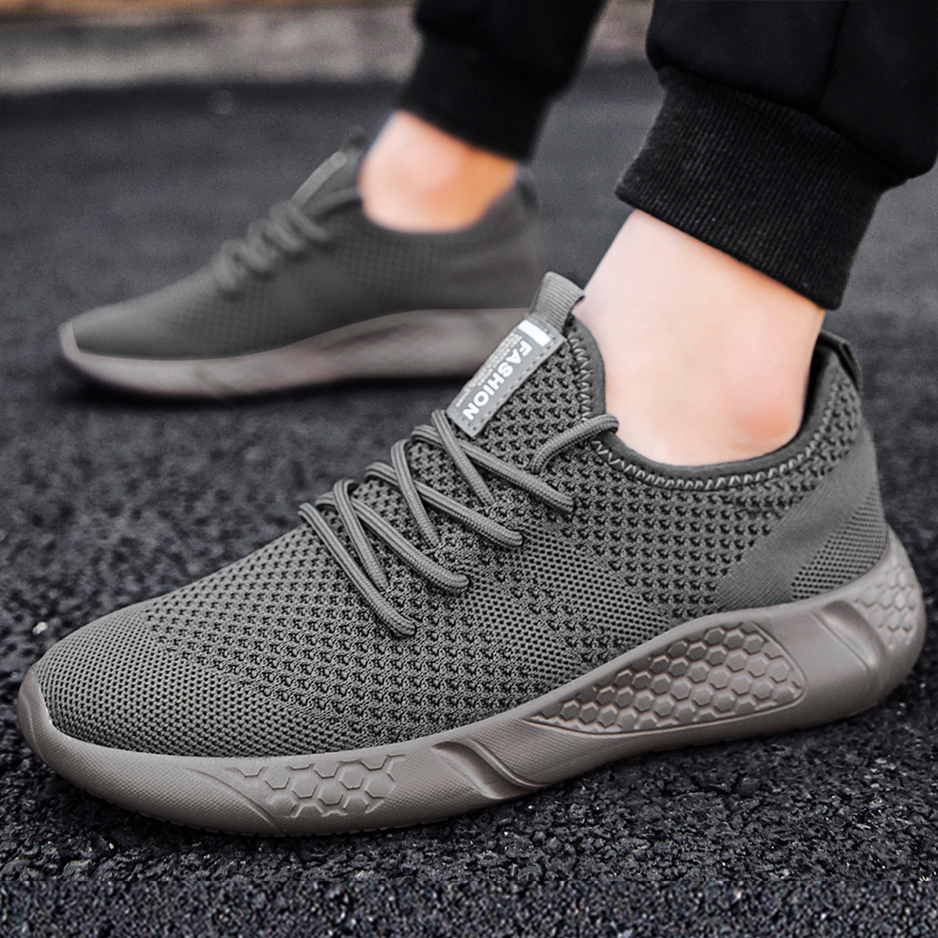 Mens Lightweight Breathable Shoes For Jogging Running Walking | Temu ...