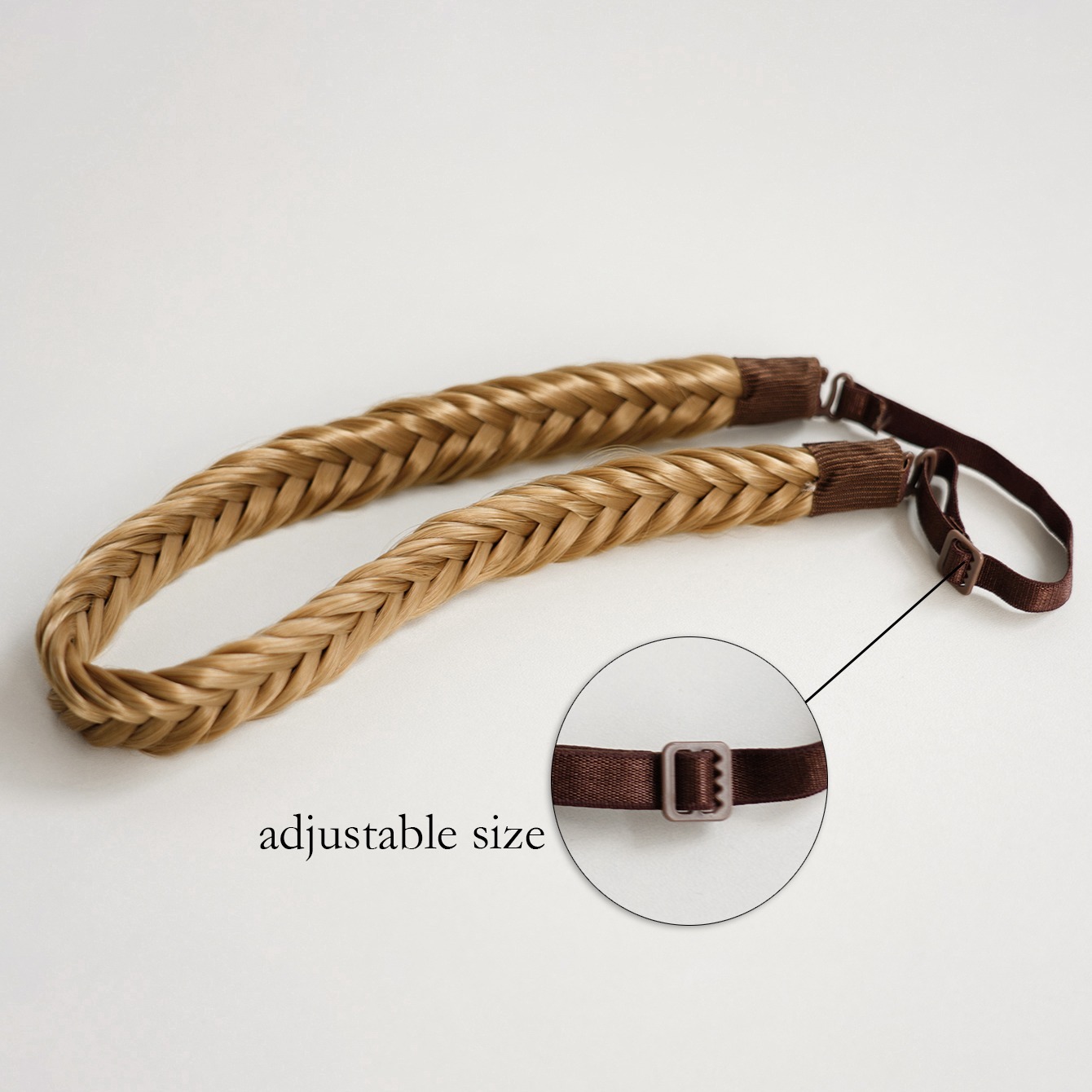 Synthetic Wig Fish Strand Braid Light Brown Hairband Headban - Temu ...