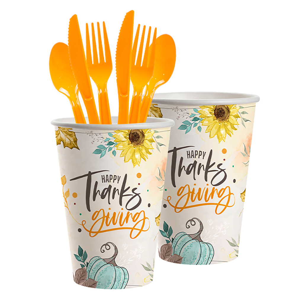 thanksgiving themed disposable paper plate sets disposable - Temu Australia