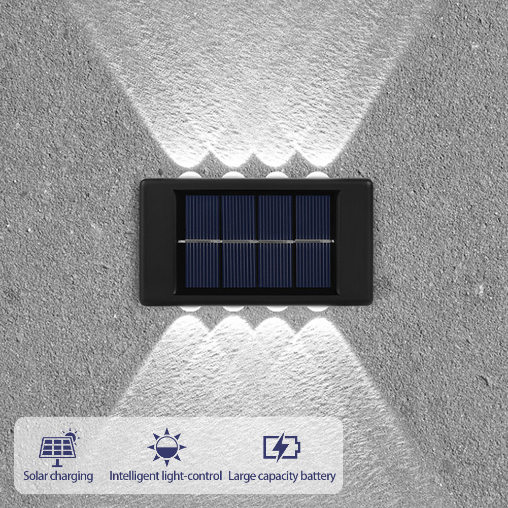 Solar Fence Light Double Head Wall Lamp Garden Decorative - Temu