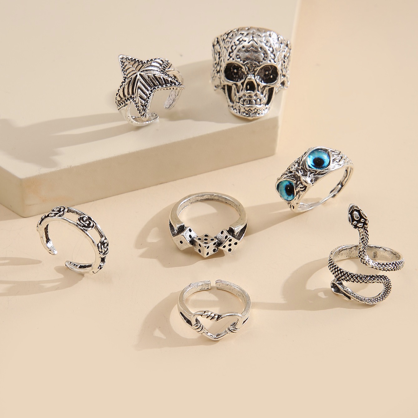 7 Star Eagle Skull Rings - Clothing, Shoes & Jewelry - Temu