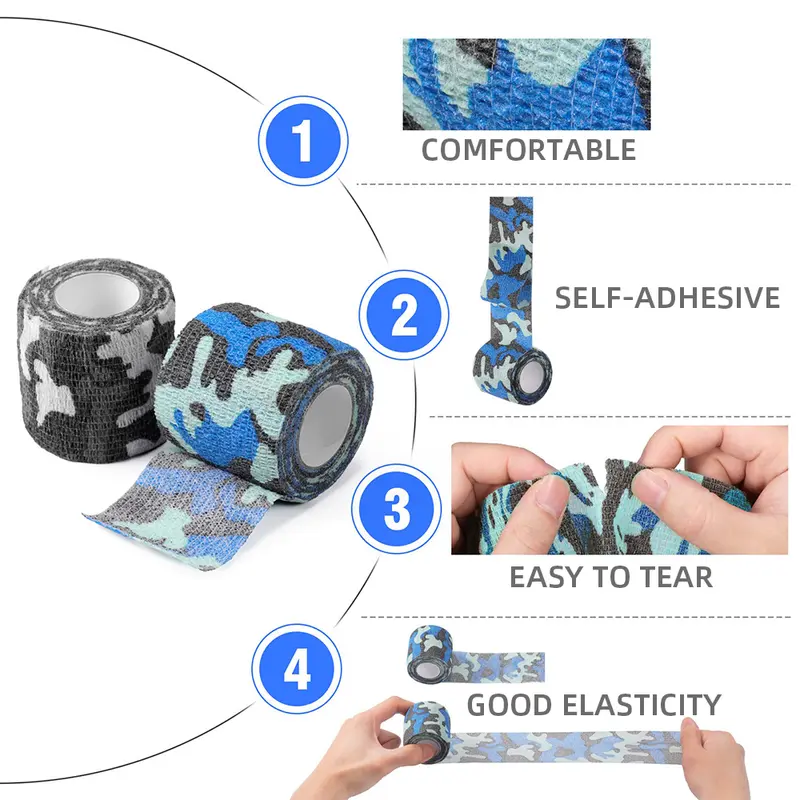 Camouflage Self Adherent Cohesive Wrap Bandages - Temu Camouflage Self Adherent Cohesive Wrap Bandages - Temu