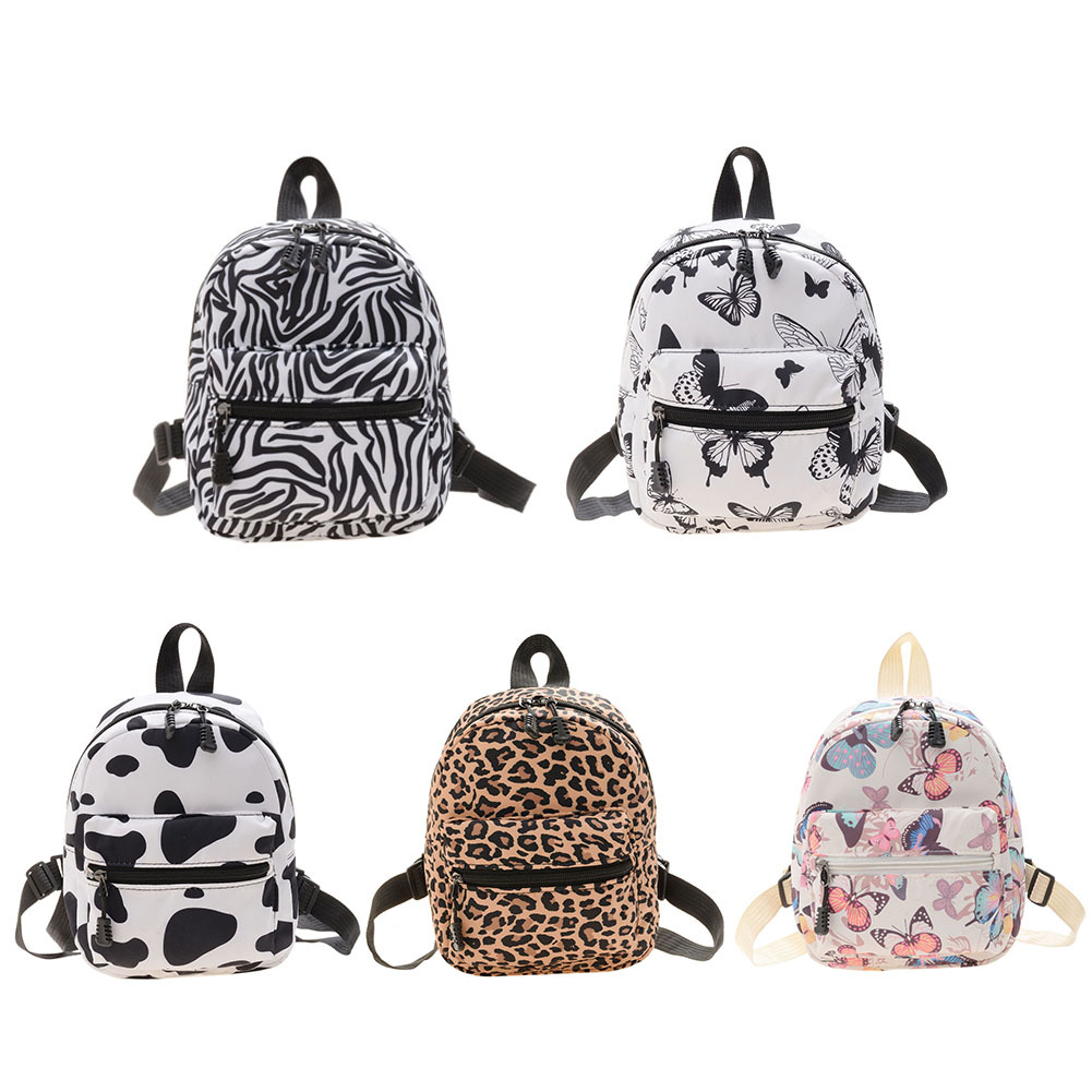 1pc Fashion Casual Animal Pattern Nylon Ladies Mini Backpack, Student ...