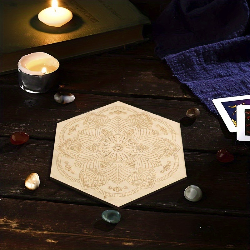 Hexagon Wooden Pendulum Board Dowsing Board Pendulum Answer - Temu