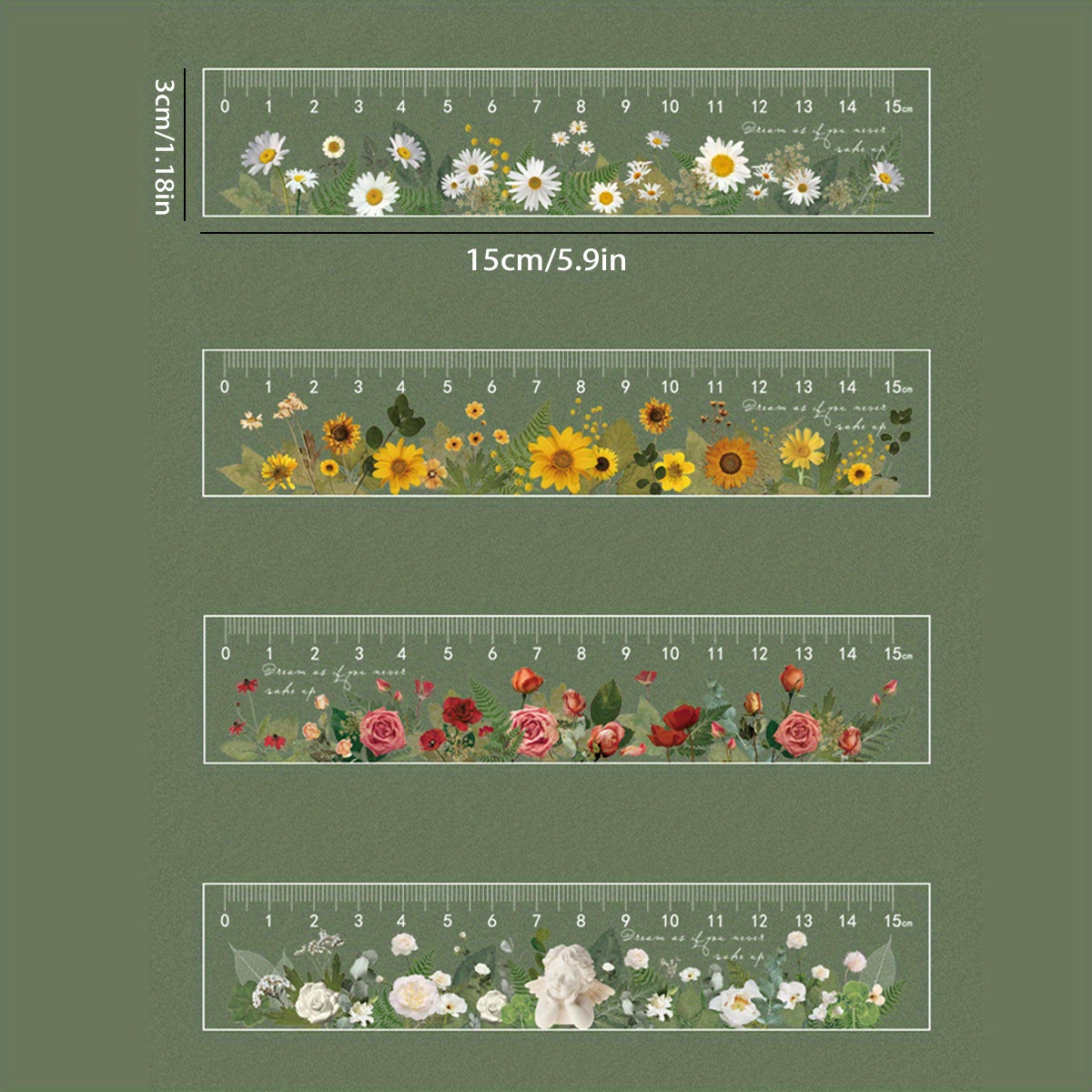 plant clear ruler acrylic ruler school ruler centimeters - Temu