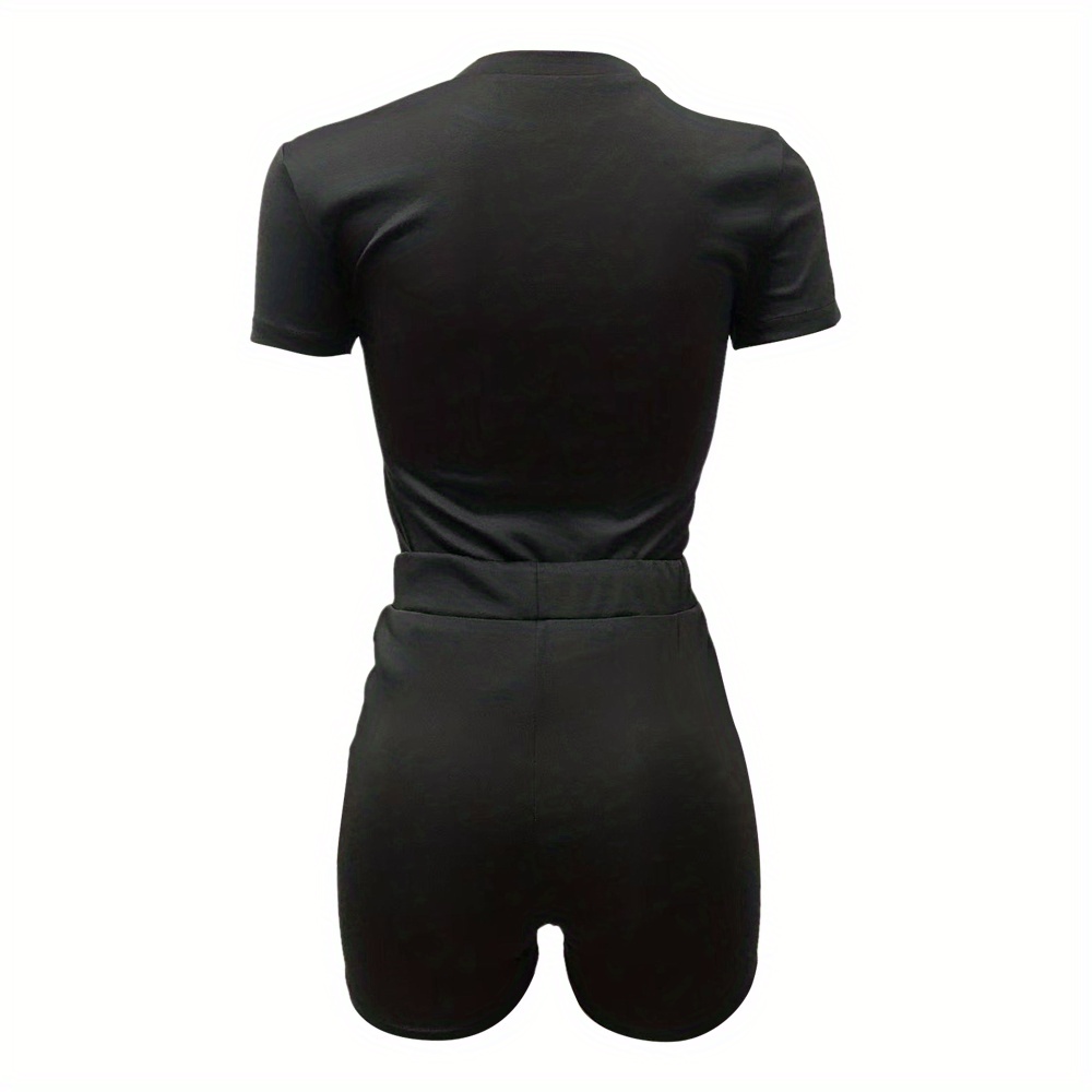 Casual Matching Two piece Set Short Sleeve T shirt - Temu Australia