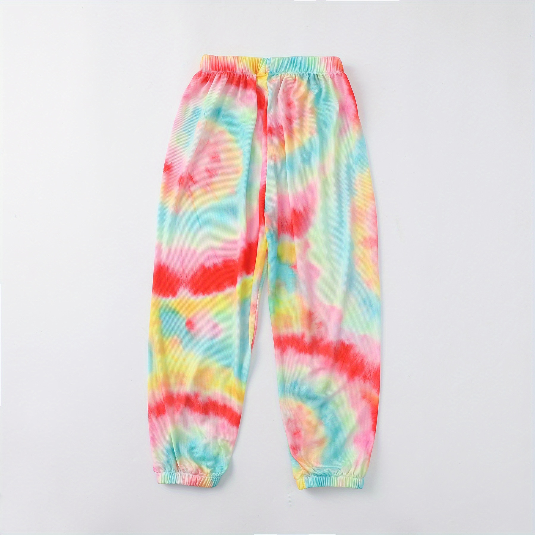 kid/ teen girls pants tie dye breathable thin joggers high - Temu Australia