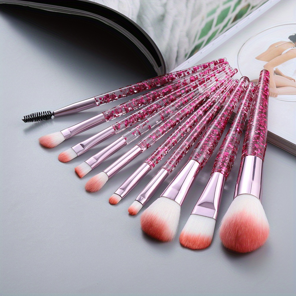 Professional Crystal Handle Makeup Brush Set Face Eyes - Temu United ...