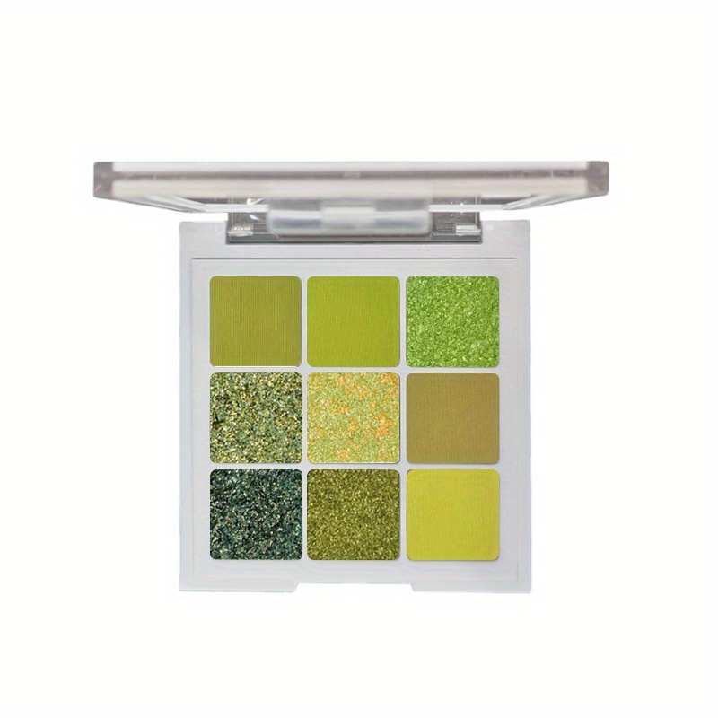 9 Color Green Eyeshadow Palette Matte Easy Coloring Polarized Three ...