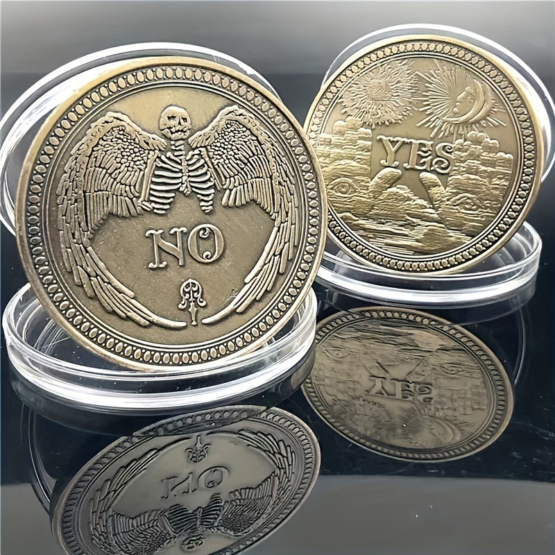 Alloy Bronze 3d Relief Yes Decision Coin No Commemorative - Temu