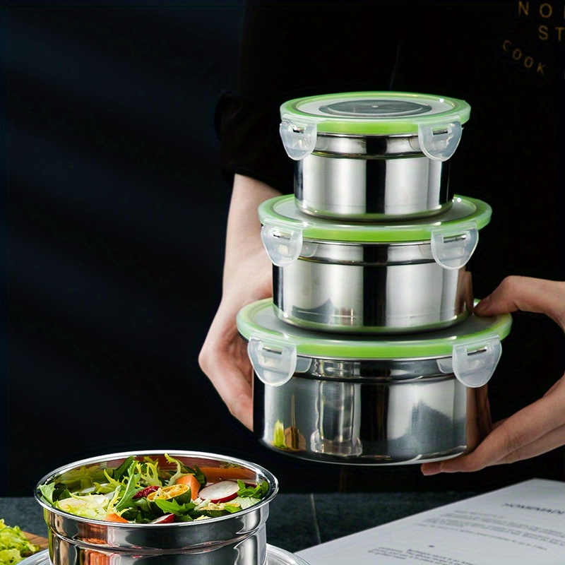 304 Stainless Steel Refrigerator Food Storage Box - Temu