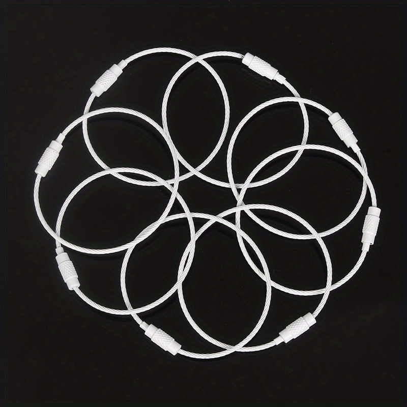 Metal Wire Rings Solid Keychain Loops Durable Cable Loop - Temu Denmark