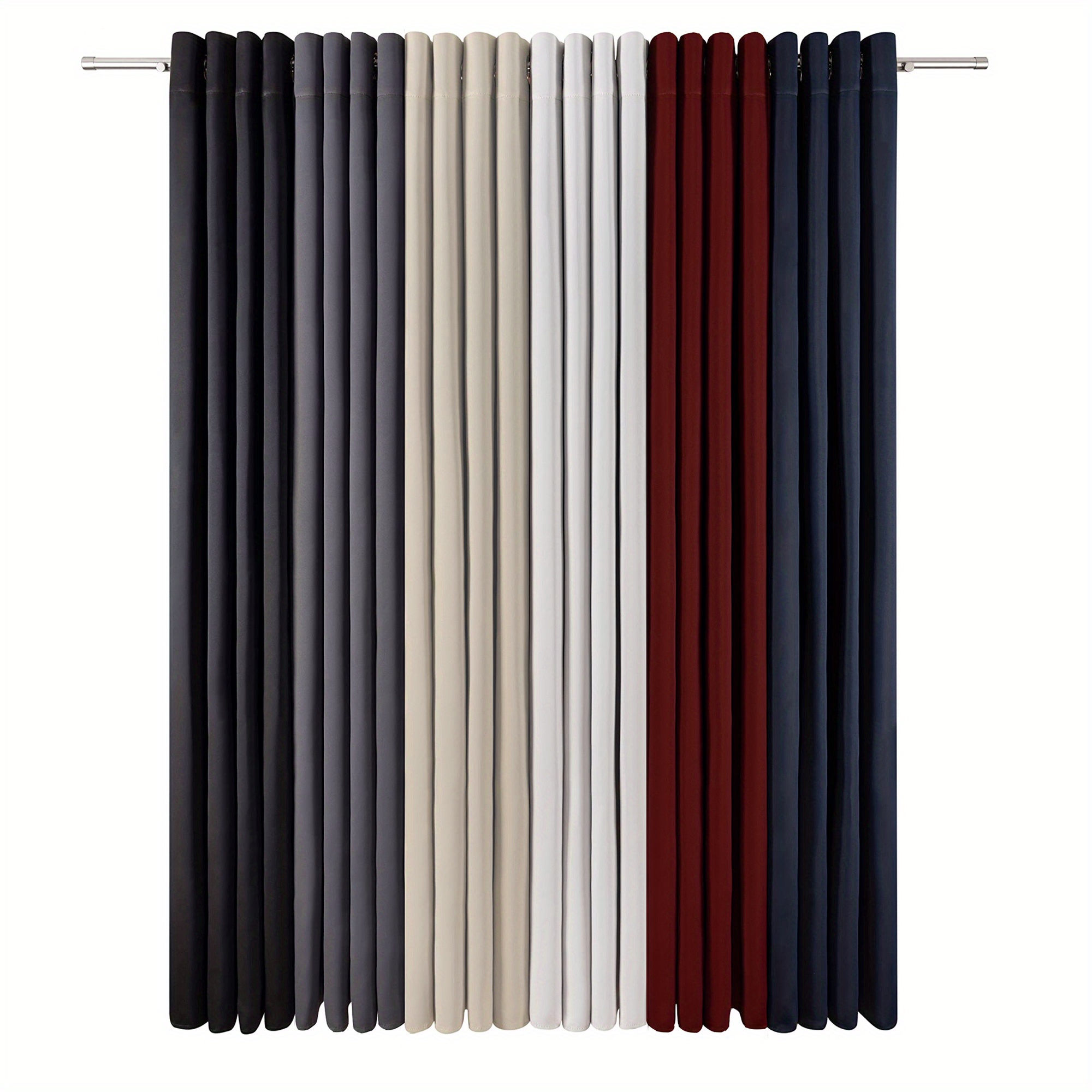 Thermal Insulated Blackout Curtain Bedroom Living Room Solid - Temu ...