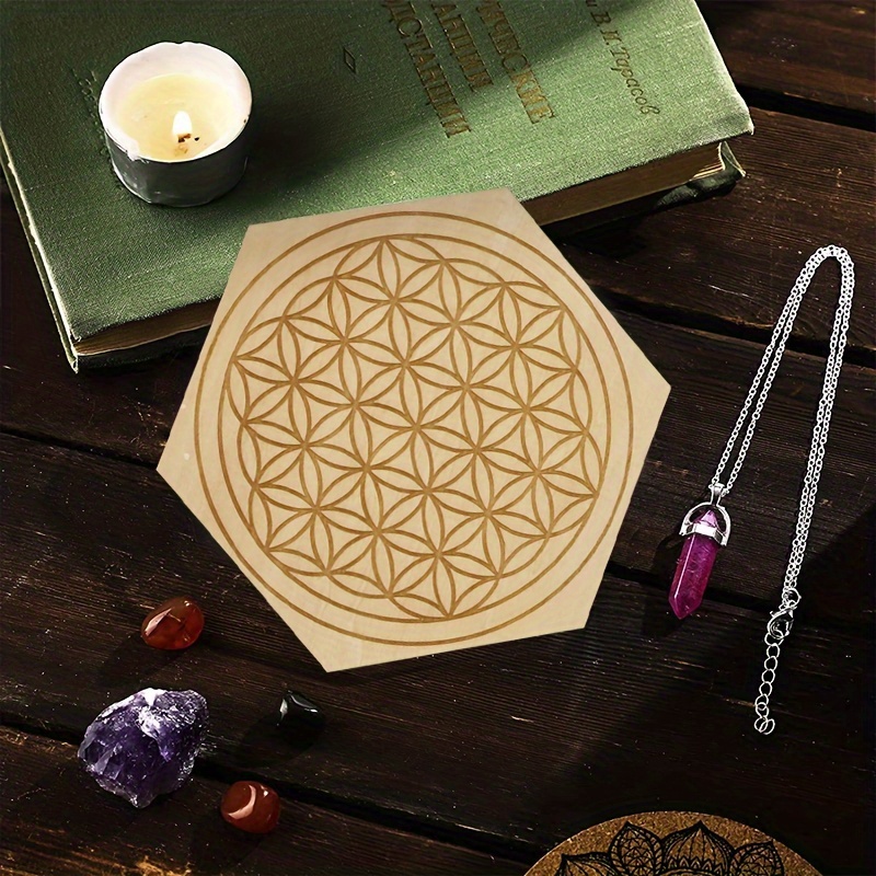 Hexagon Wooden Pendulum Board Crystal Dowsing - Temu United Kingdom