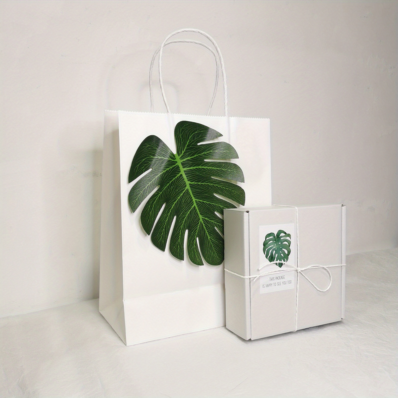 Party Packaging Bag Leaf Decoration Summer Gift Bag Box - Temu Australia