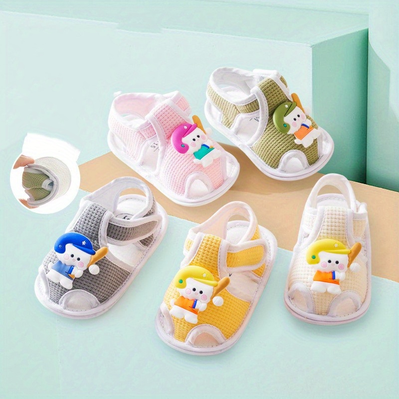 Infant Baby Girls Cute Cartoon Closed Toe First Walker Shoes - Temu United Kingdom