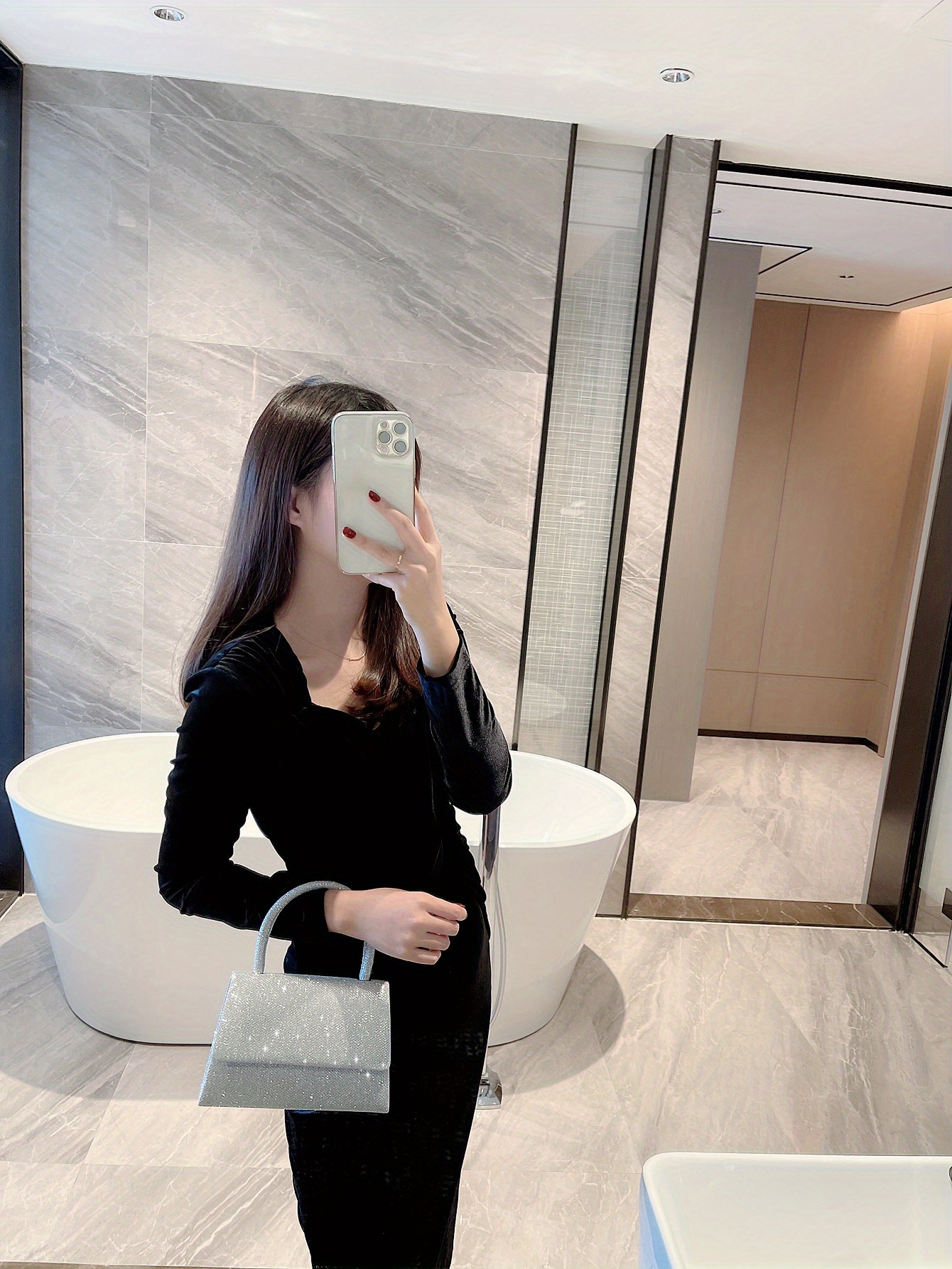 Glitter Shoulder Bag Flap Magnet Elegant Stylish - Temu United