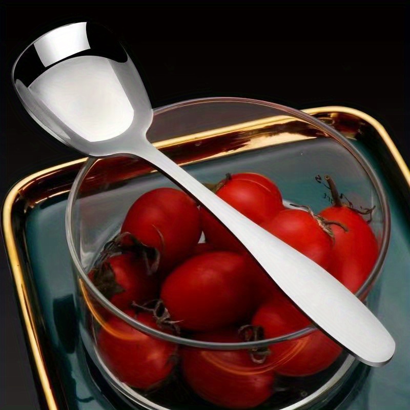304 Food Grade Stainless Steel Spoon Set High value Dessert - Temu ...
