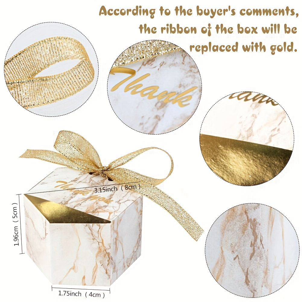 Wedding Party Favor Boxes Ribbons Perfect - Temu