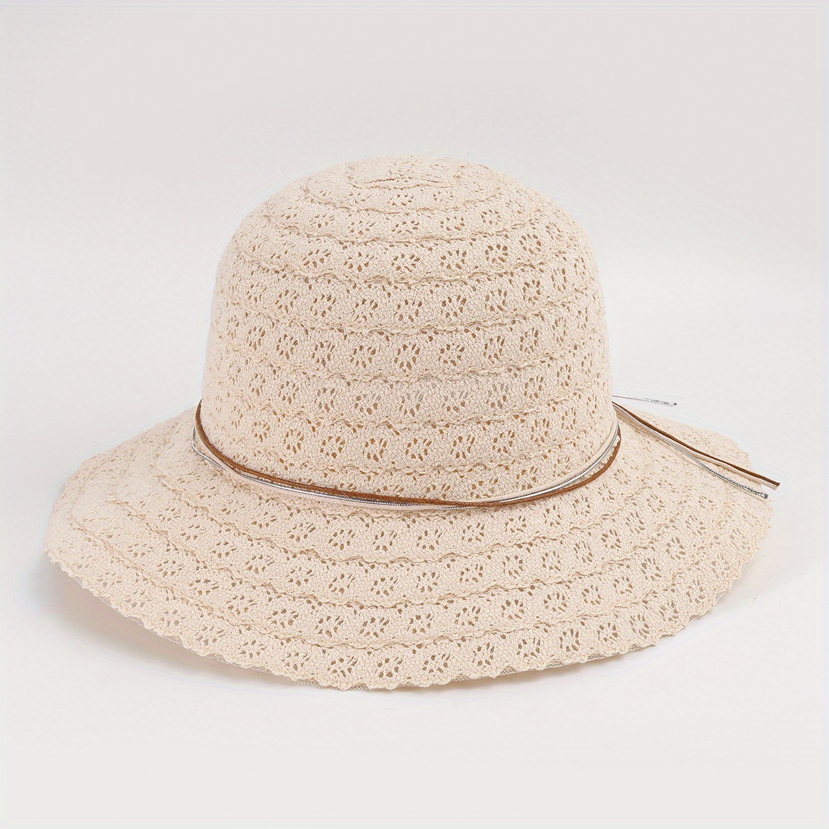 Solid Color Lace Sun Hat Elegant Hollow Breathable Bucket - Temu United ...