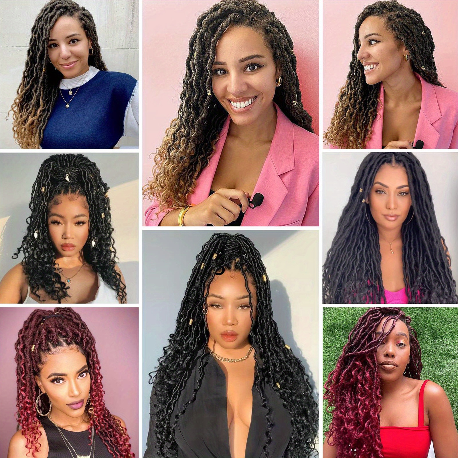 Gradient Grey Goddess Locs Crochet Hair Locs Crochet - Temu