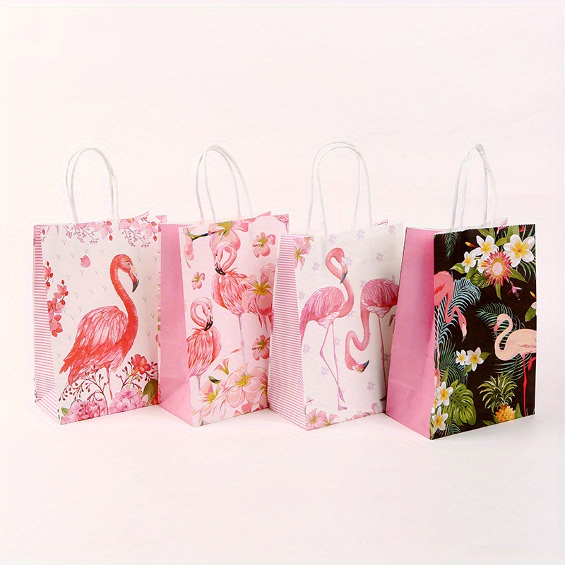 Luau Party Favors: Flamingo Treat Bags Tropical Palm Leaves - Temu ...
