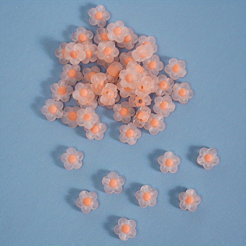 Lily Flower Shape Acrylic Beads Diy Bead Jewelry - Temu United Kingdom