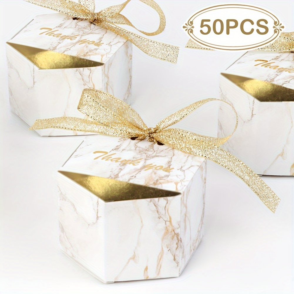 Wedding Party Favor Boxes Ribbons Perfect - Temu