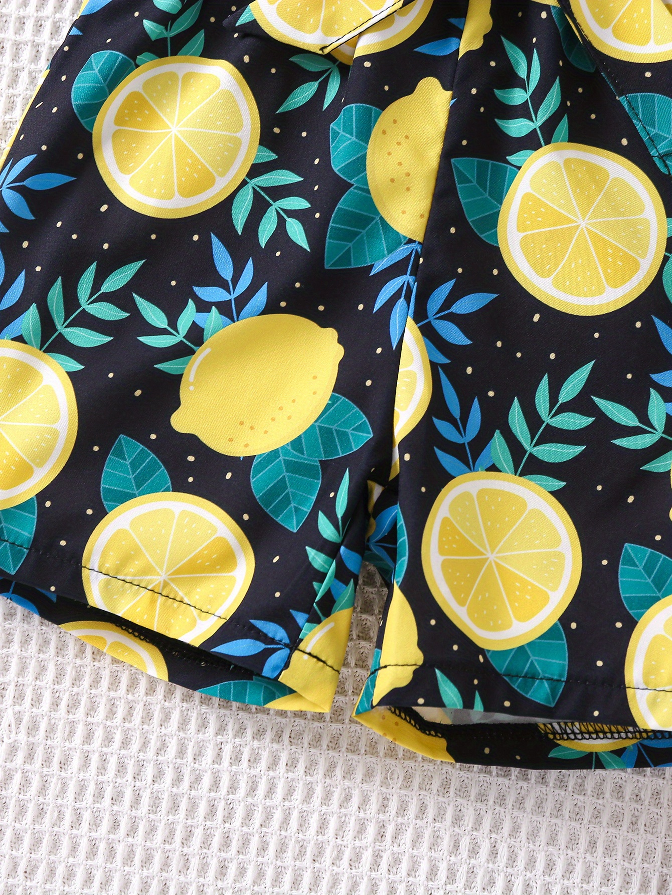 Girls Lemon Graphic Strappy Jumpsuit Shorts Belt Kids Cute - Temu Australia