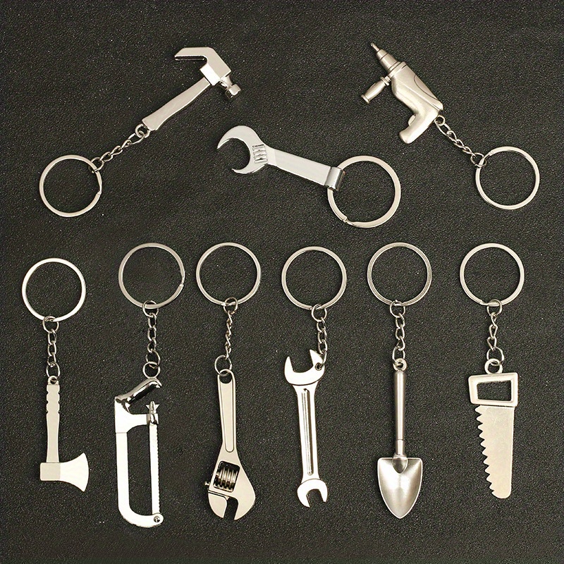 1pc creative mini tool keychain simple wrench screwdriver key ring cool ...