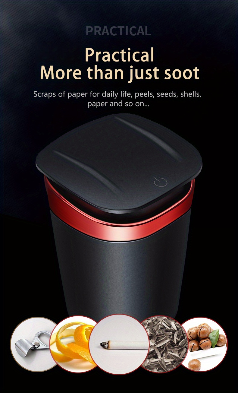 Car Ashtray Lid Smell Proof Mini Car Trash - Temu