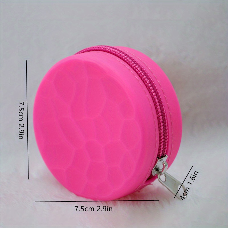 Candy Color Silicone Coin Purse Cute Round Storage Bag - Temu Netherlands
