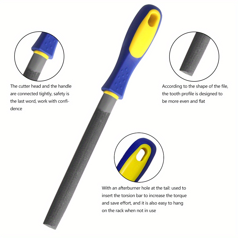 Half File Hardened Steel Ergonomic - Temu Australia