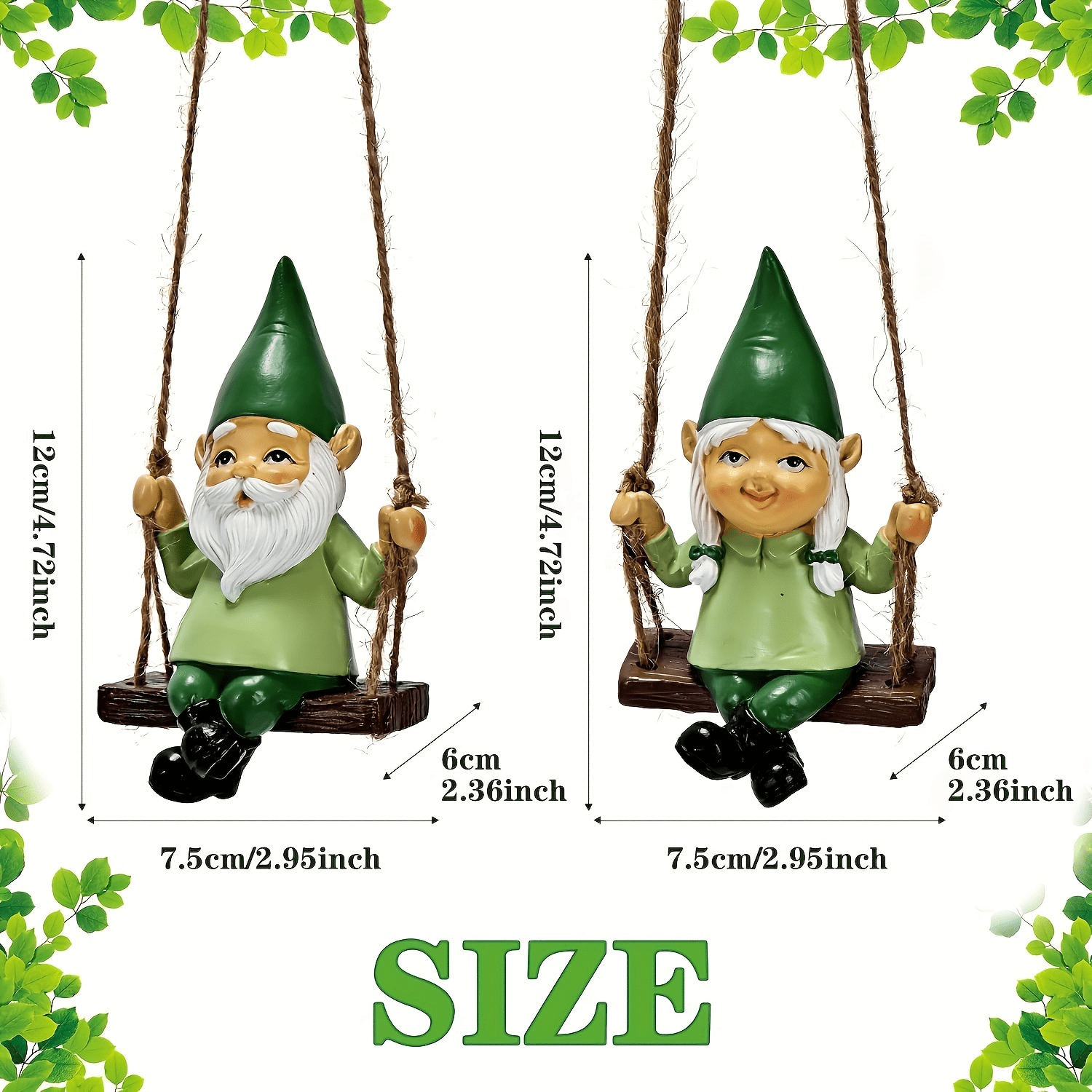 Gnome Cute Garden Gnome Hanging Swing Gnome - Temu