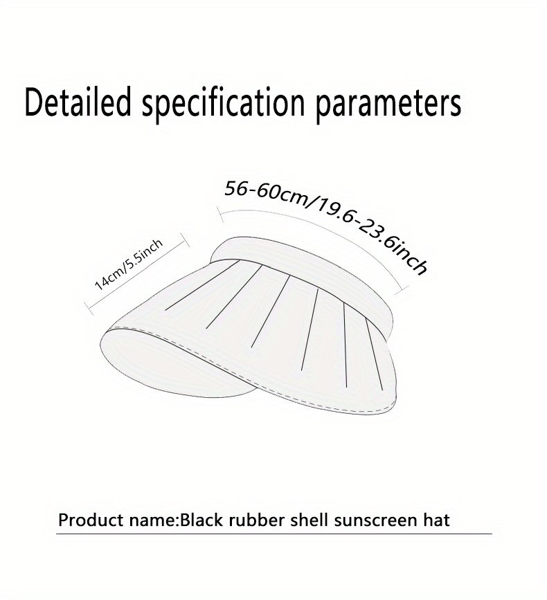 Pleated Detail Scallop Hat Uv Protection Outdoor Empty Top - Temu ...