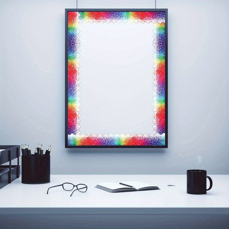 Colorful Borders Stickers Rainbow Confetti Border Trim - Temu