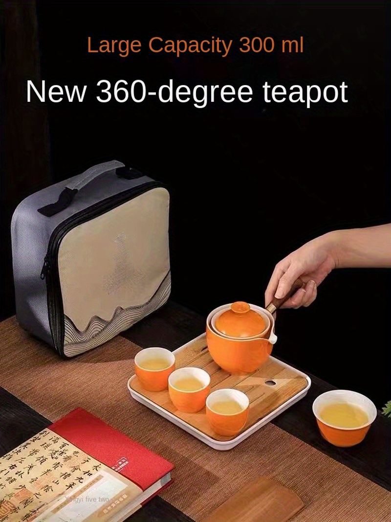 Lazy Tea Set Magnetic Water Diversion Rotating Cover Bowl - Temu