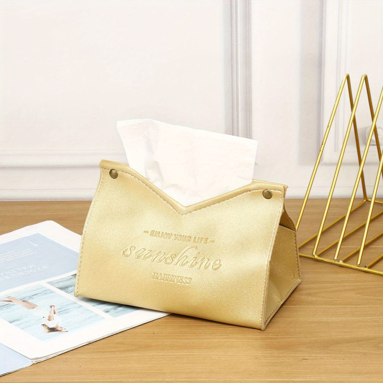 Minimalist Letter Pattern Storage Bag All Match Versatile Paper Box ...