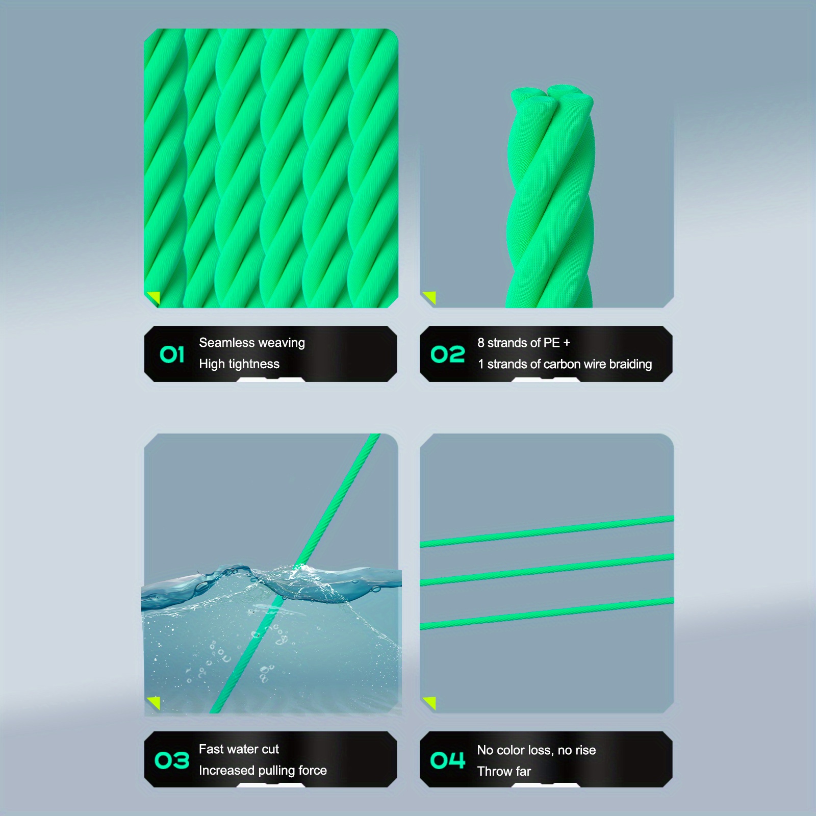 4 strand Braided Line High Strength Pe Line Fishing - Temu Australia