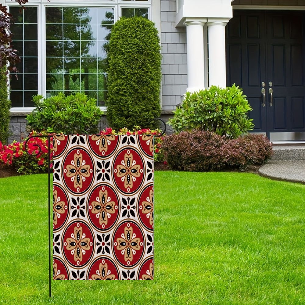 Geometry Welcome Garden Yard Flag Double Sided Decorative - Temu United ...