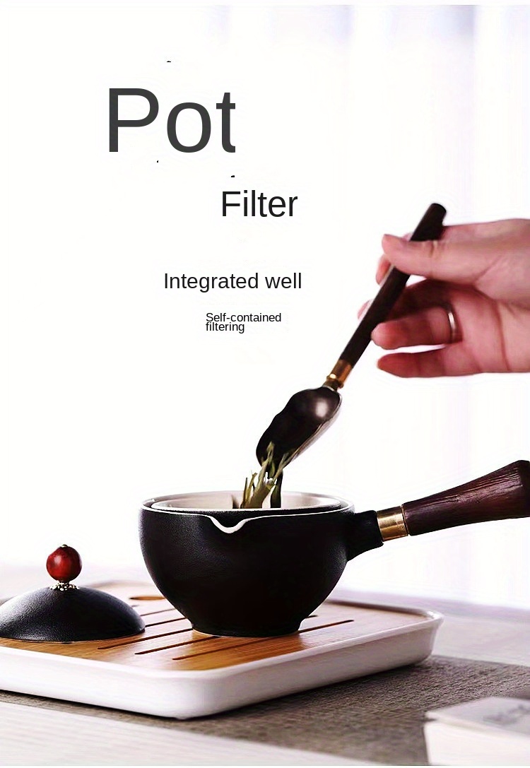 Lazy Tea Set Magnetic Water Diversion Rotating Cover Bowl - Temu