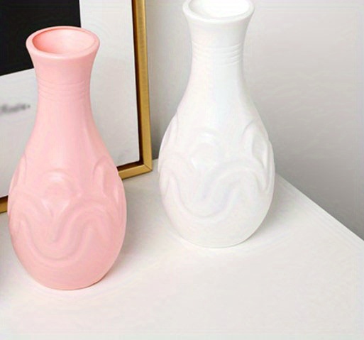 1 Set Plastic Vase Vase Decoration Crafts Glaze Drop Resistant Dried ...