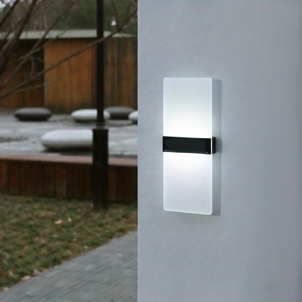 Outdoor Solar Garden Light Solar Double Head Acrylic Wall - Temu