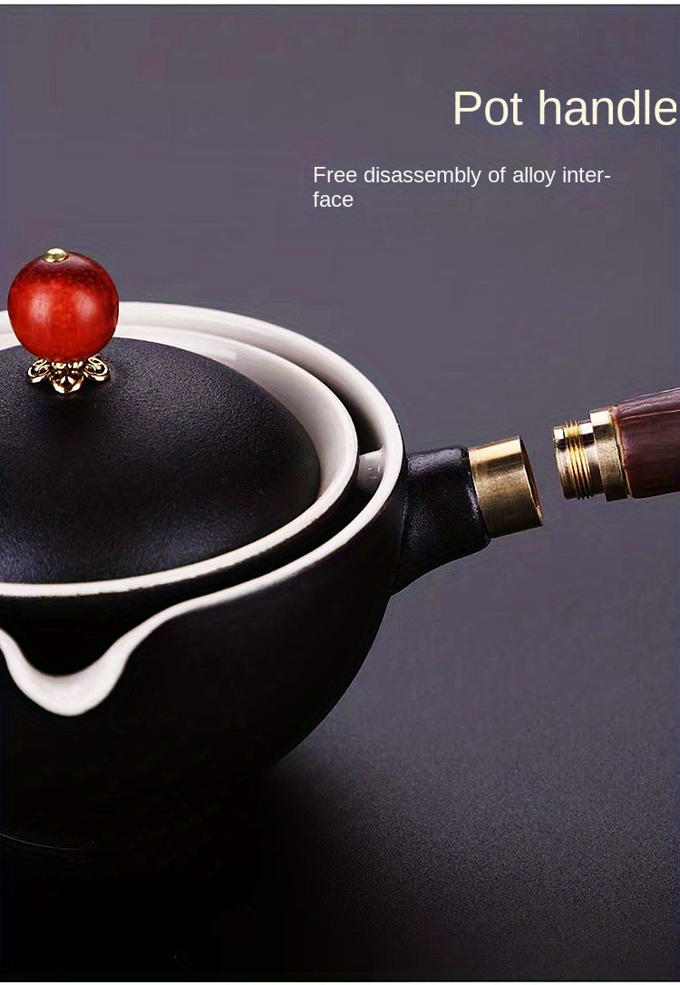 Lazy Tea Set Magnetic Water Diversion Rotating Cover Bowl - Temu