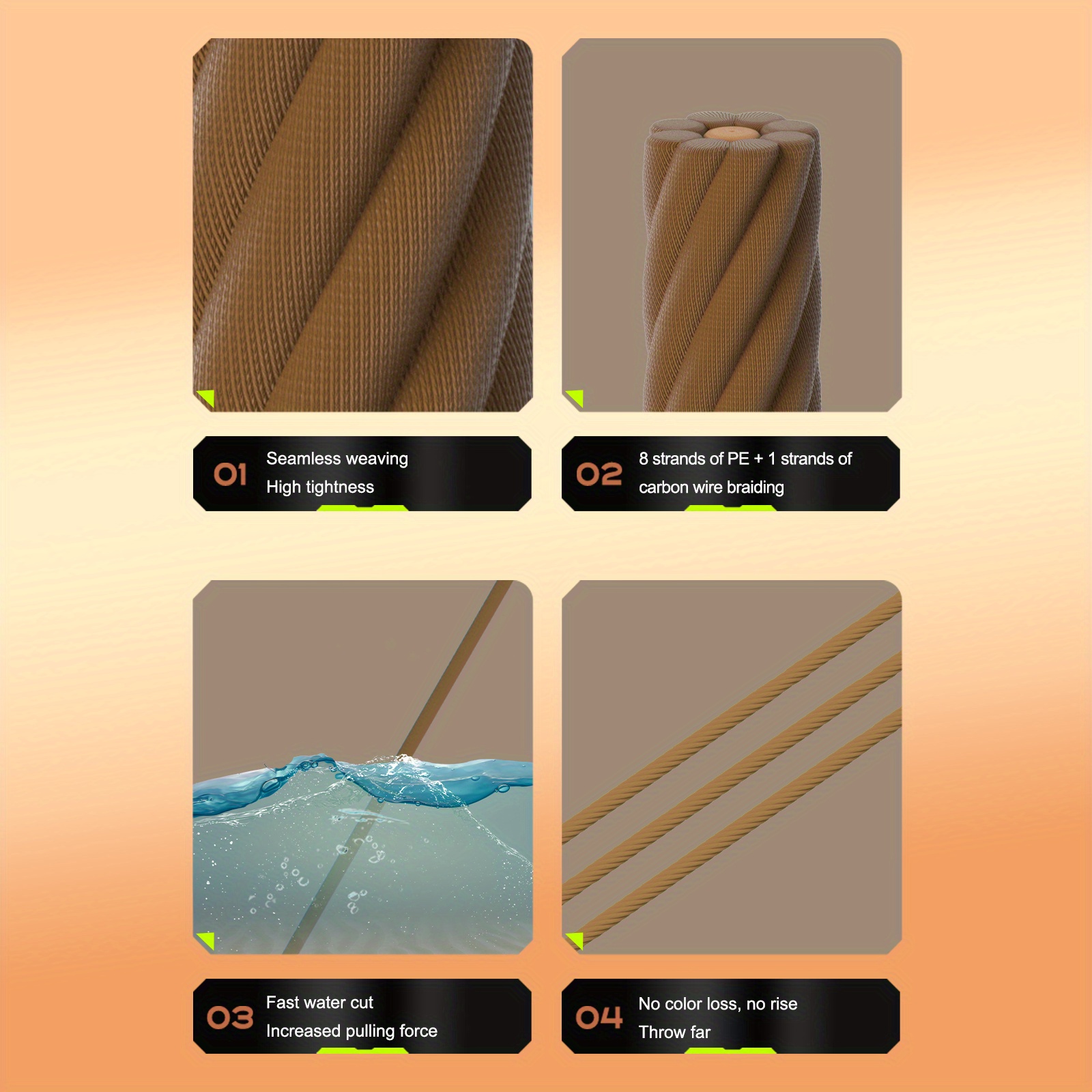 8+1 High Strength Pe Line Long Distance Casting Fishing Line - Temu ...