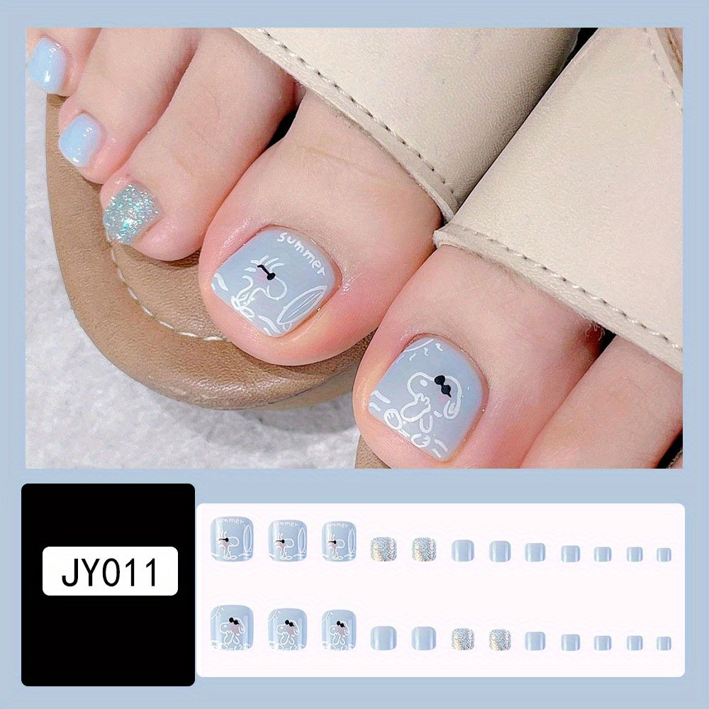 Blue Glitter Press Toenails Toenails Cute - Temu United Kingdom